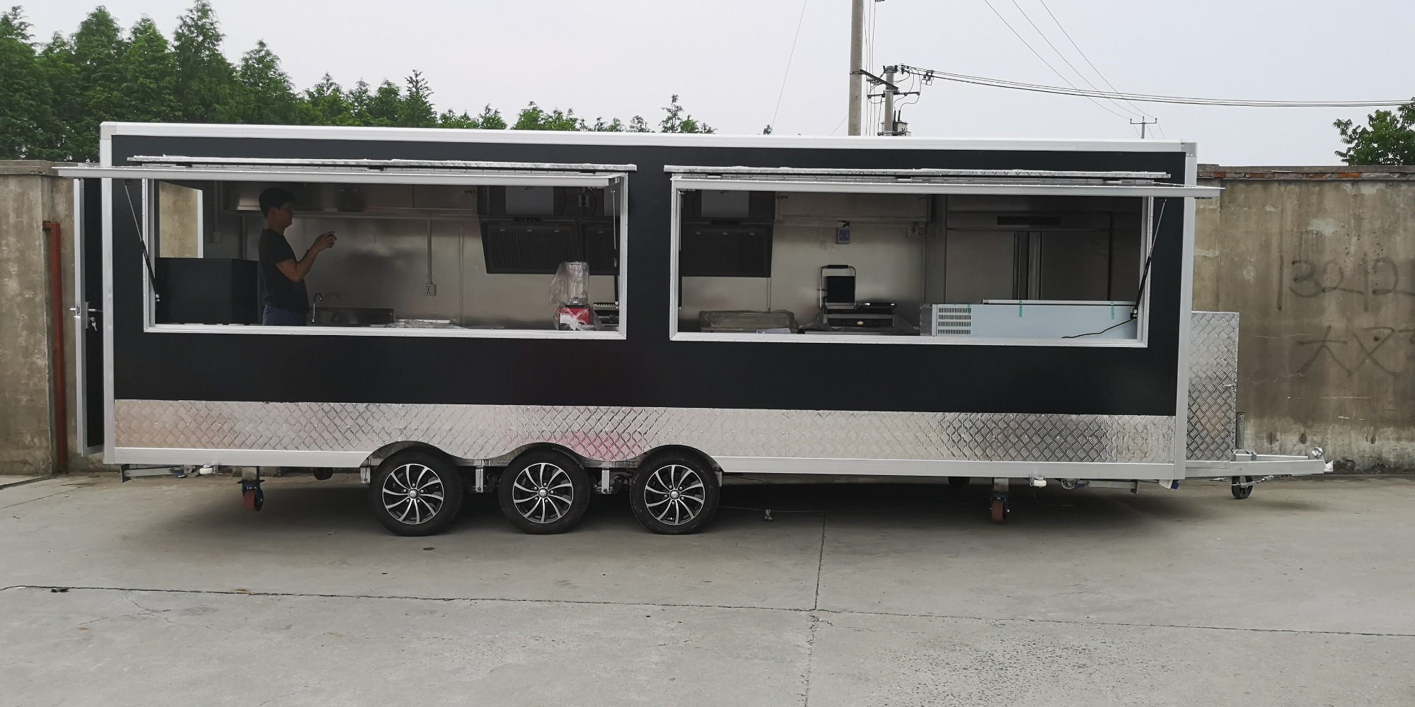 Custom large food trailer food truck catering trailer
