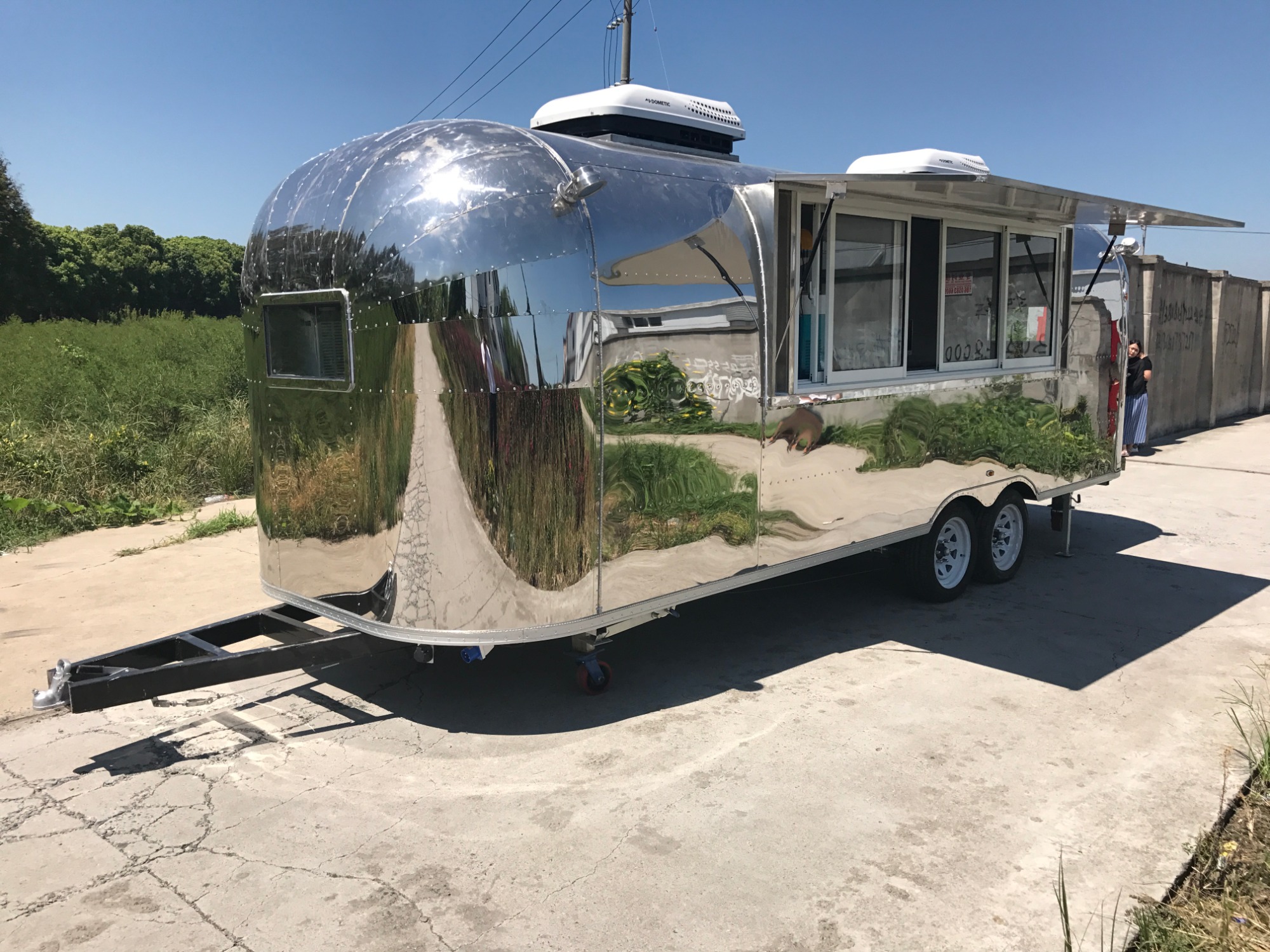 Customize-Retro Catering trailer Stainless steelFood truck Food Trailer ...