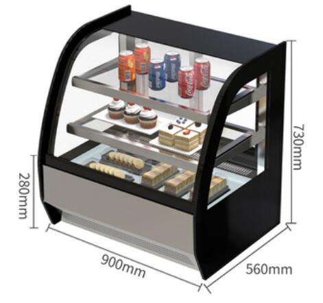 Mini table top cake showcase warmer/cooler chiller cake showcase chiller