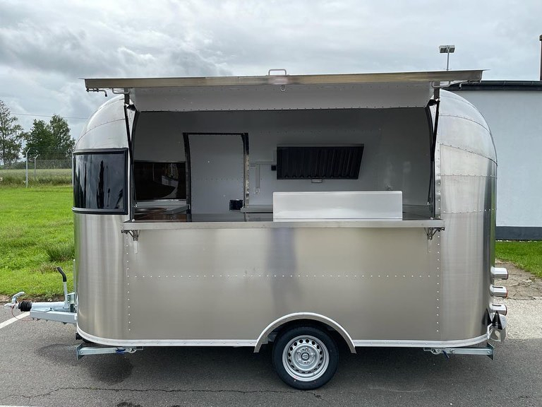 Customize-Retro Catering trailer Stainless steelFood truck Food Trailer ...