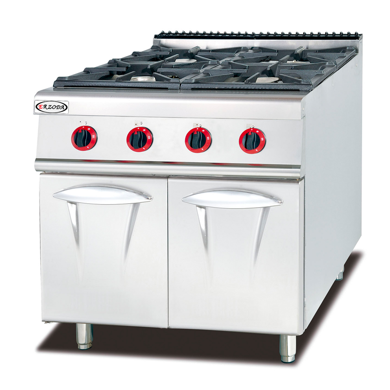 Commercial gas range with 4-burner & gas oven GH-787A