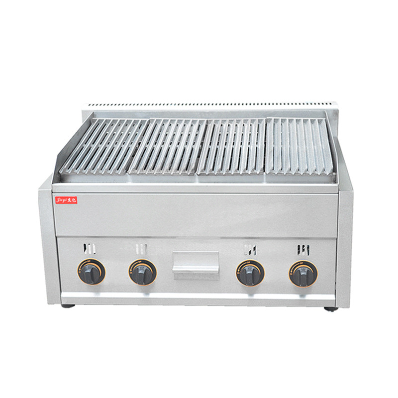 Commercial Stainless Steel Gas Lava Rock Grill with cabinet GB-779